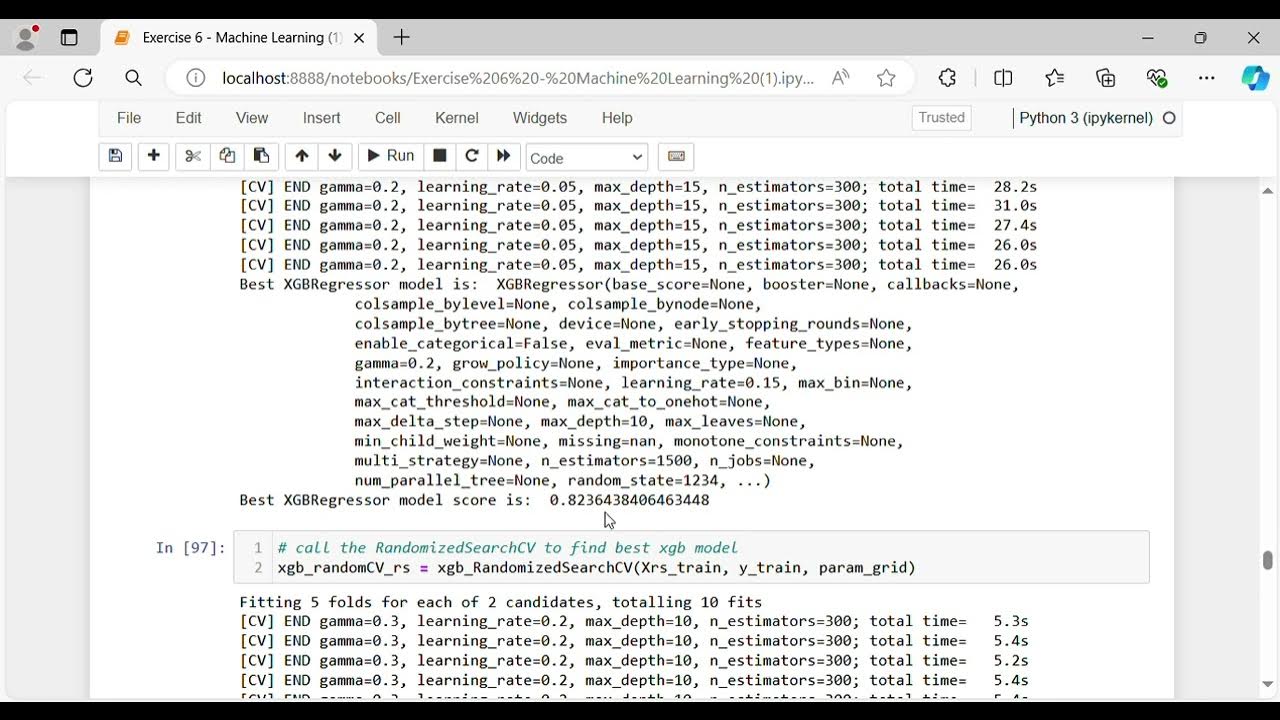 Search For The Best Parameters From Randomizedsearchcv And Gridsearchcv And Fit Xgbregressor
