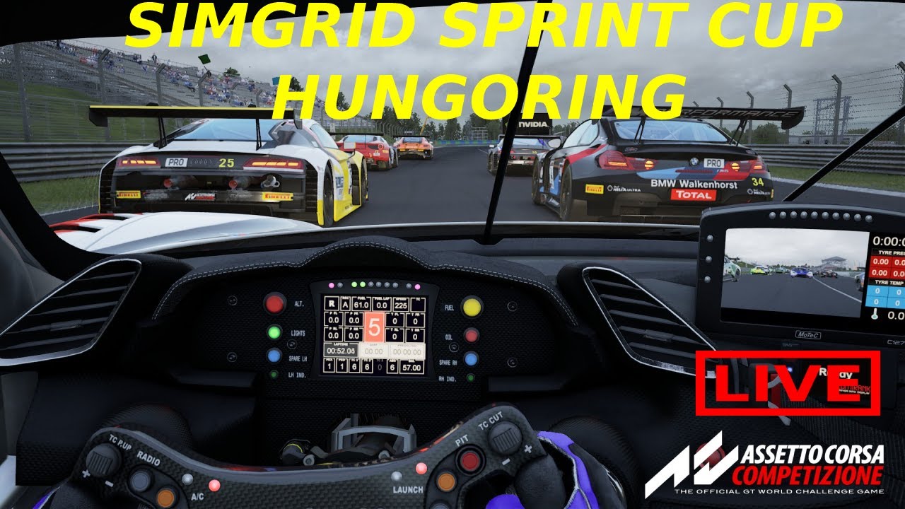 ACC SIMGRID SPRINT CUP RD 4 HUNGORING - YouTube