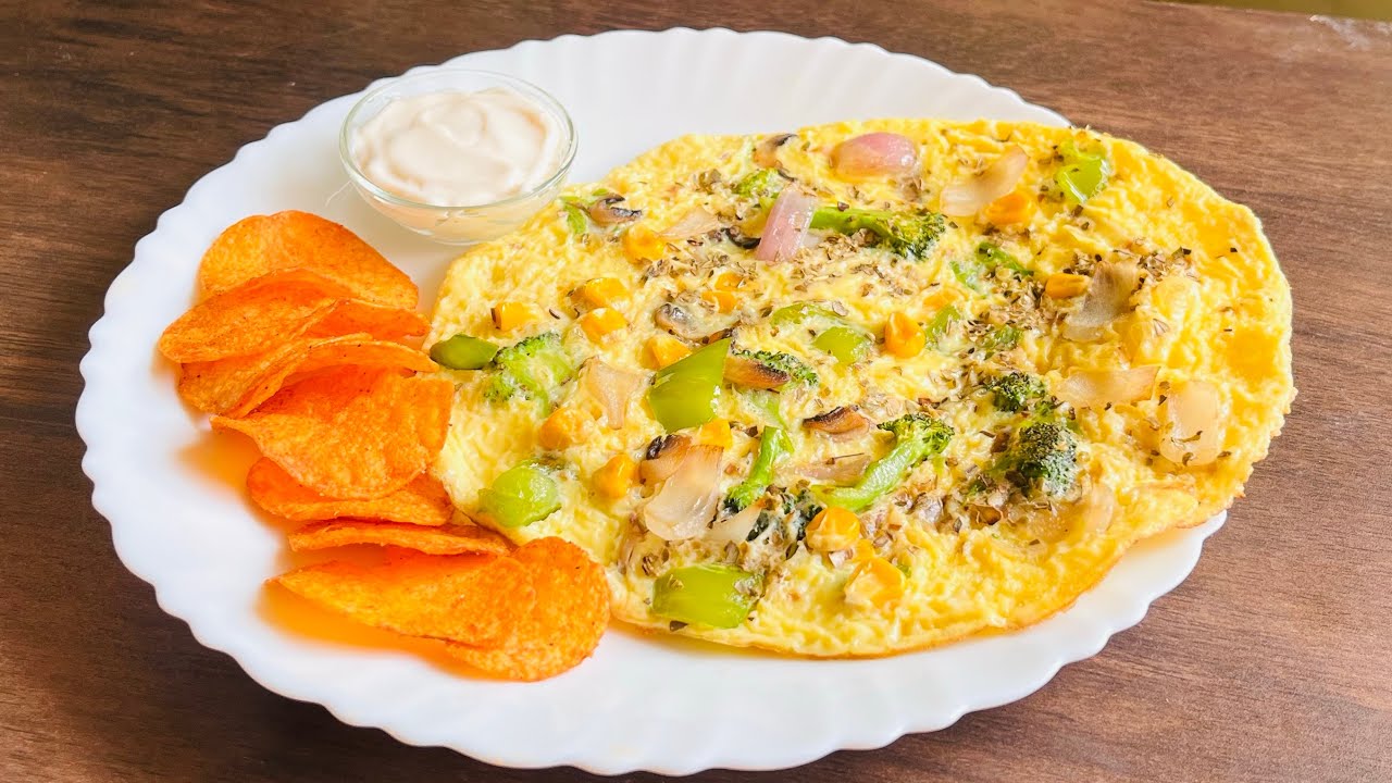 Farmhouse Omelette | Sunday Breakfast |Omelette with vegetables. - YouTube