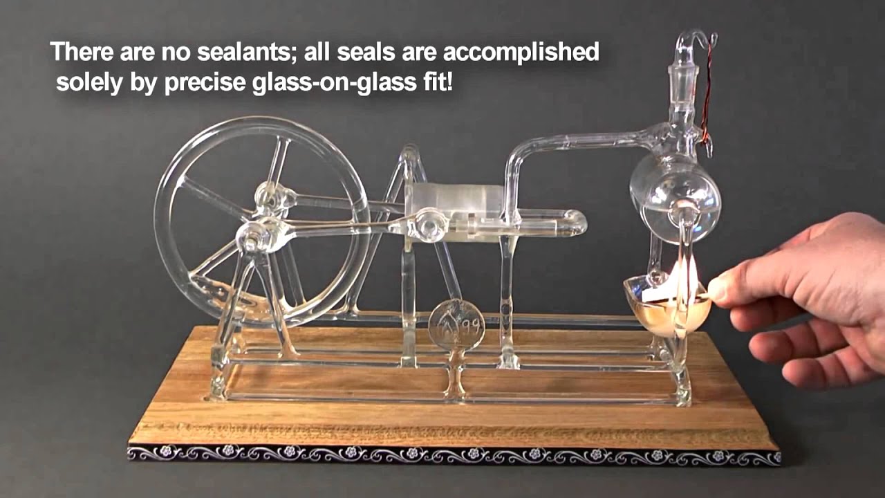 Working Model of Stephenson's STEAM ENGINE made of GLASS ! Rare! - YouTube
