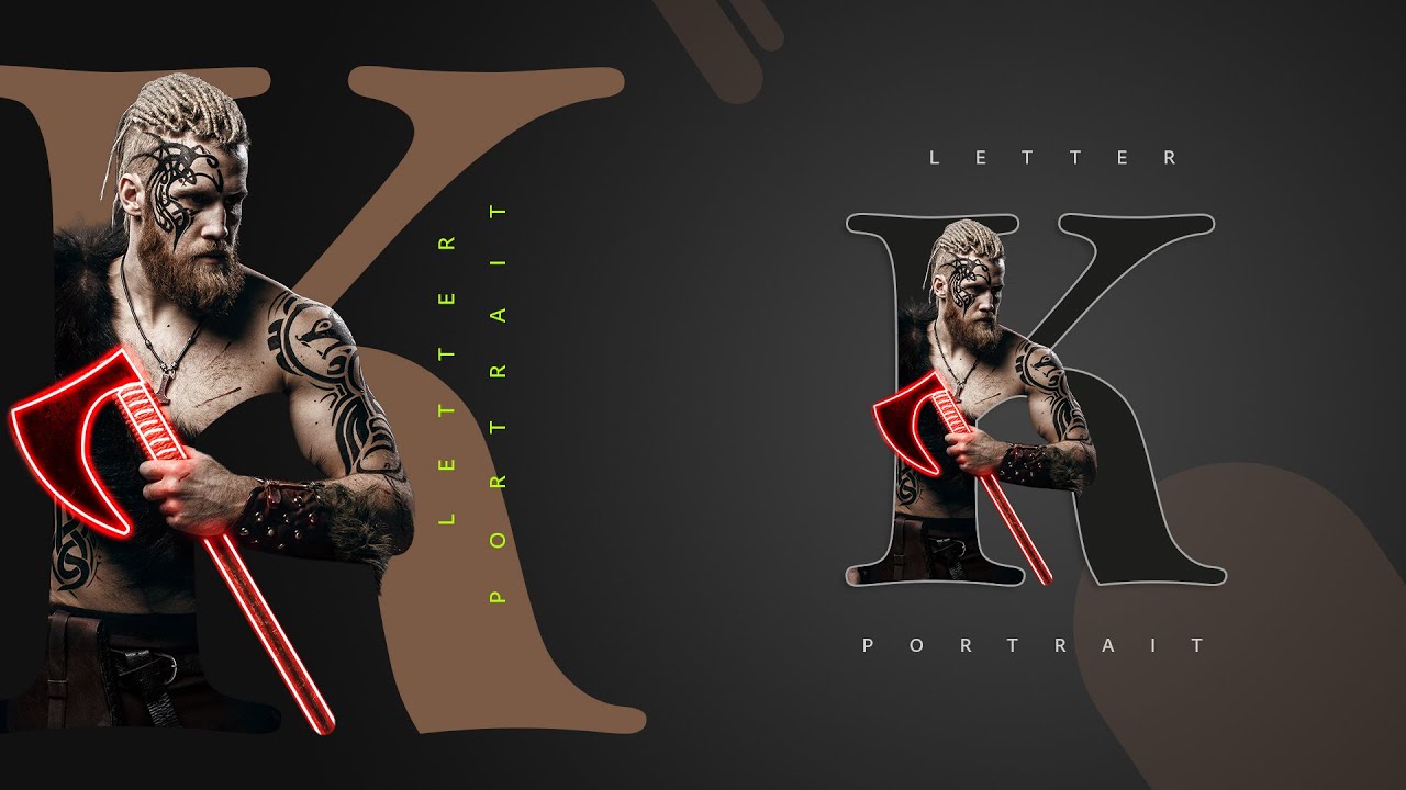 Incredible Letter (K) Photoshop Portrait Tutorial - YouTube