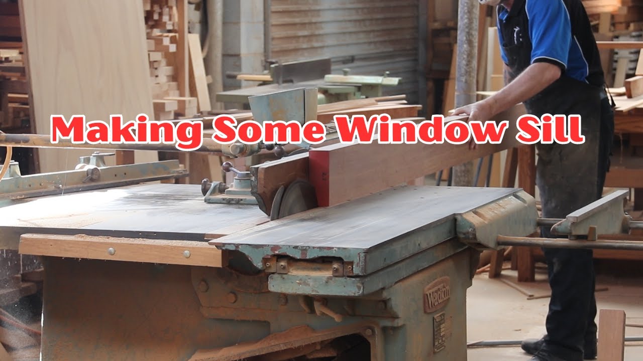 Making Window Sill From 7 x 3 Hardwood - YouTube