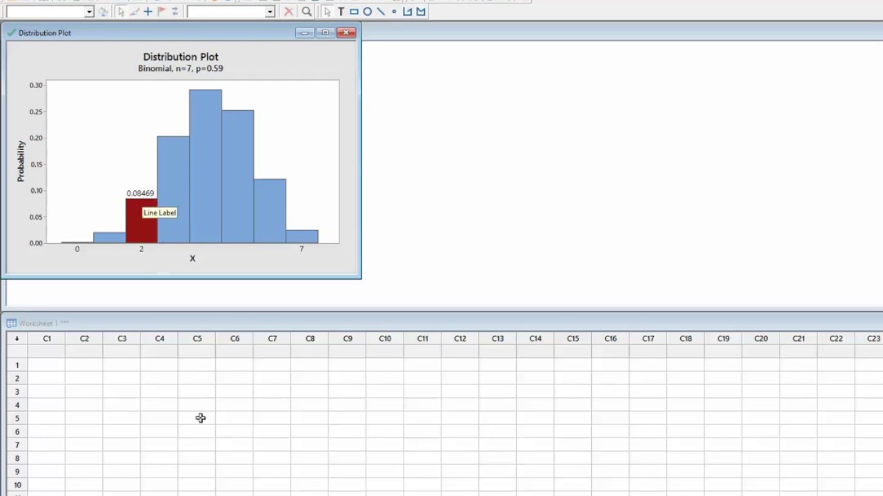 Minitab 18: Calculating Binomial Probability - YouTube