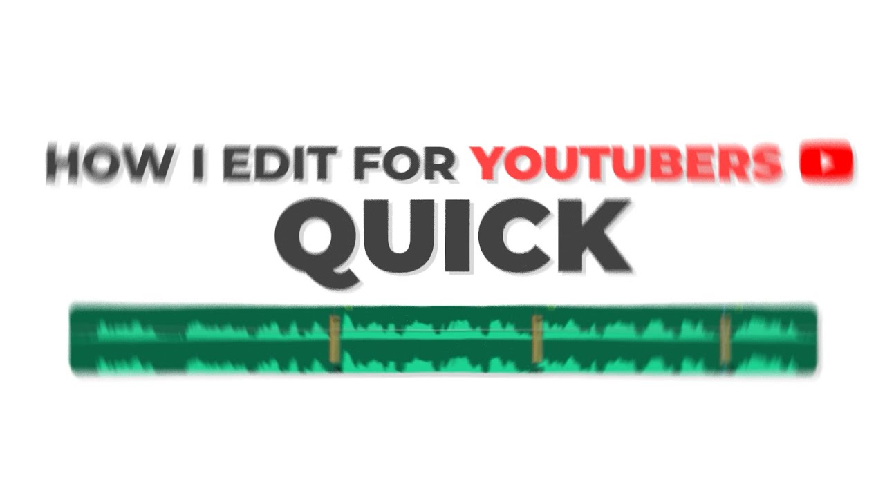 How to edit QUICK using Premiere Pro! - YouTube