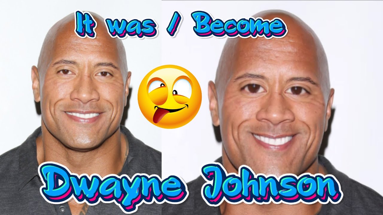 Changing the face of Dwayne Johnson in photoshop / Funny video - YouTube