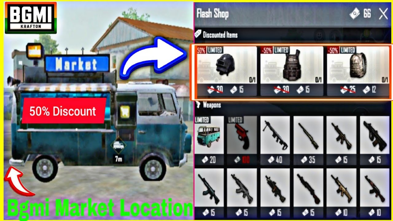 Bgmi New Update All Secret Shop Ven Location // How To Find Market Ven ...