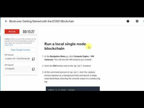 Qwiklabs - Block.one: Getting Started with the EOSIO Blockchain and Smart Contracts [GSP873 ...