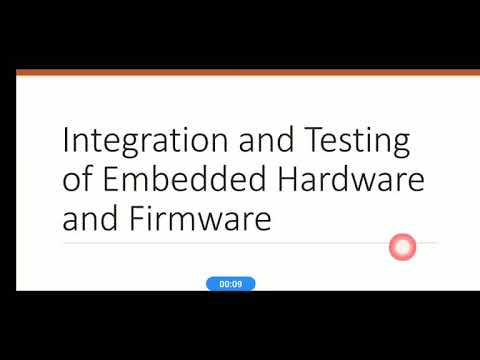 Integration and testing of embedded hardware and firmware (Analog ...
