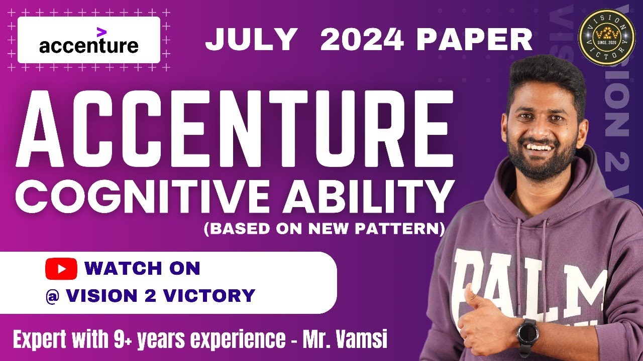 Accenture | July 2024 | Questions Explained In Detail #v2v #reasoning # ...