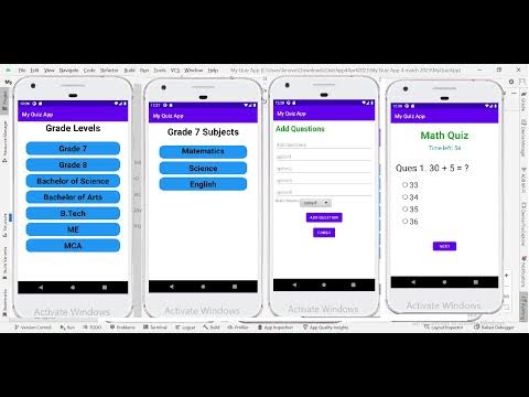 Quiz app in Android Studio using Kotlin || MYSql database || Retrofit || Quiz with Timer on ...