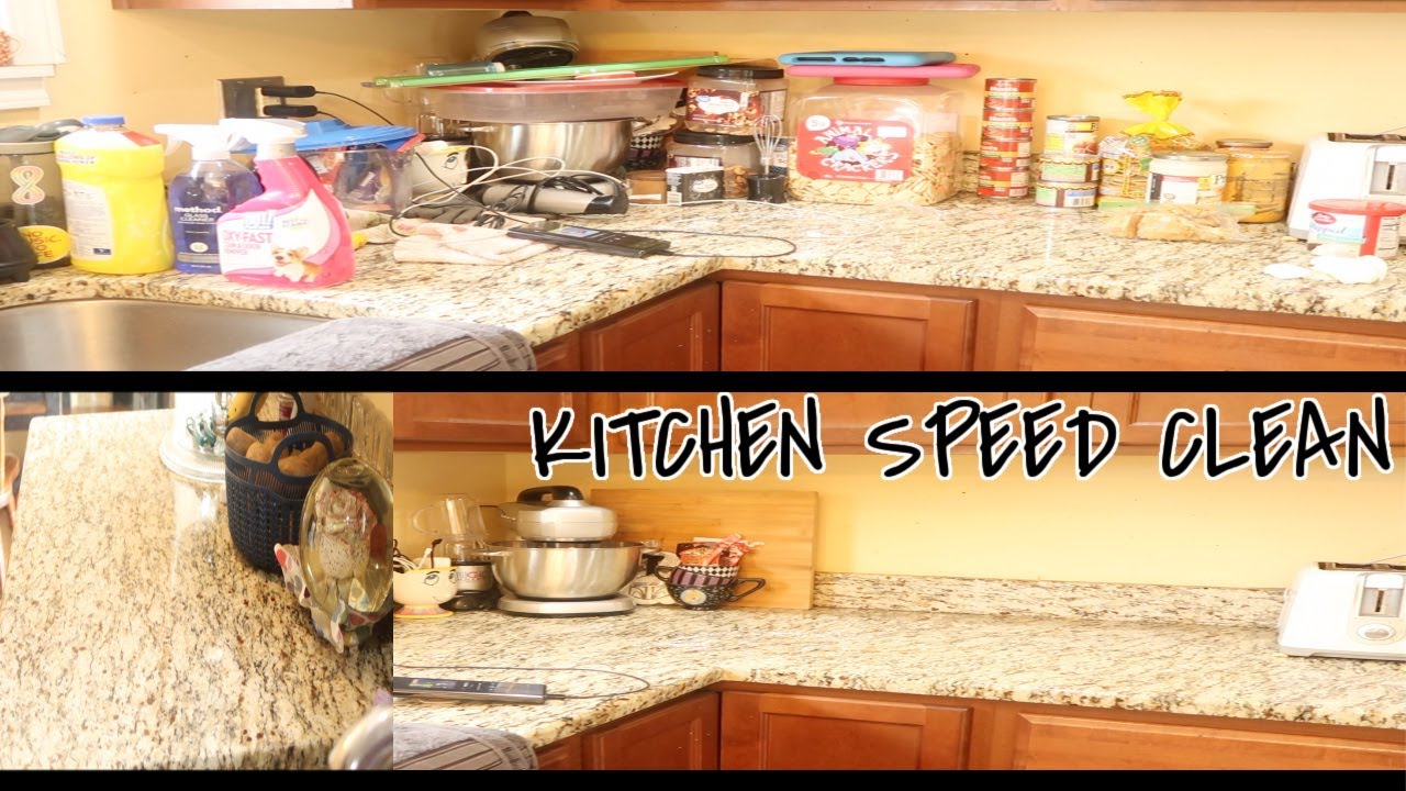 kitchen speed clean | cleaning motivation - YouTube