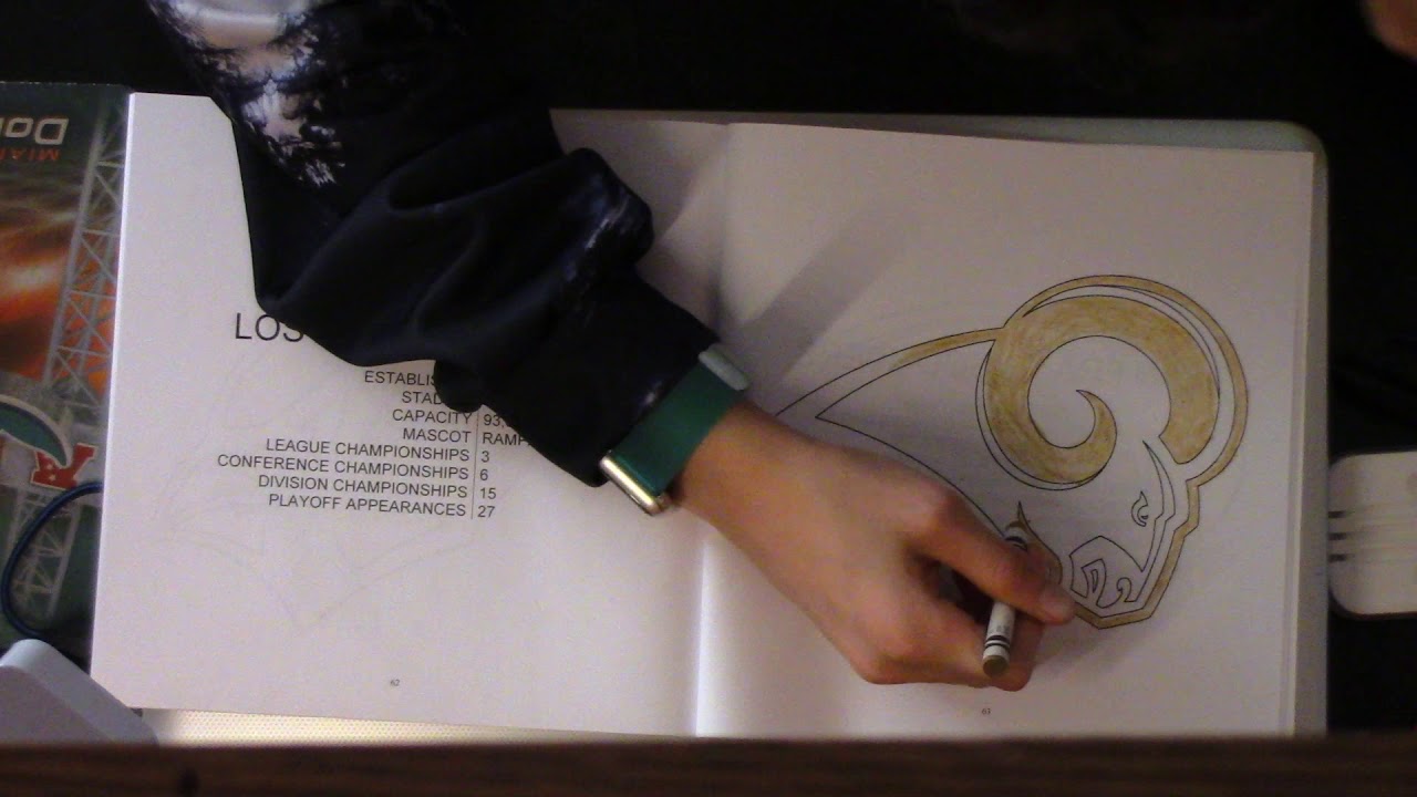 Speed Draw // LA Rams Logo - YouTube