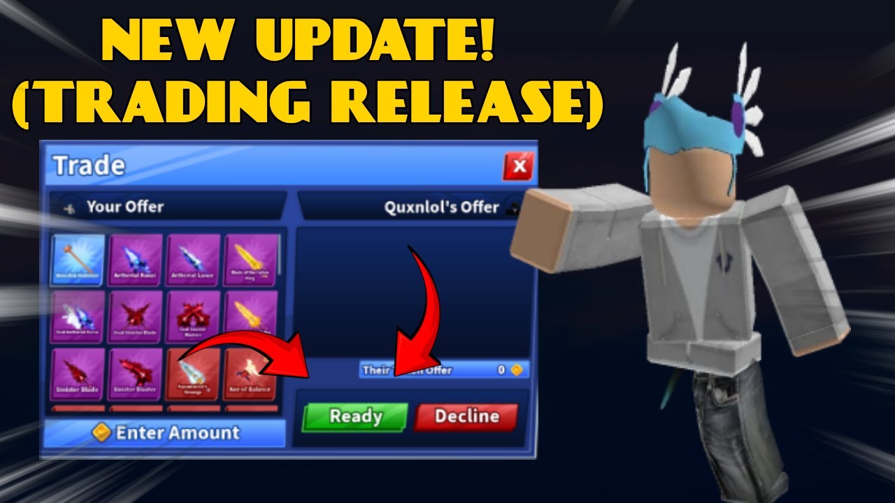 NEW BLADE BALL UPDATE TRADING IS RELEASED! ROBLOX BLADE BALL - YouTube