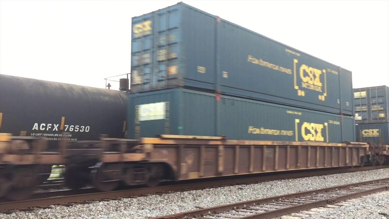 Railfanning 2017. CSX's Intermodal passing another freight train. Trains for kids. Trains at ...