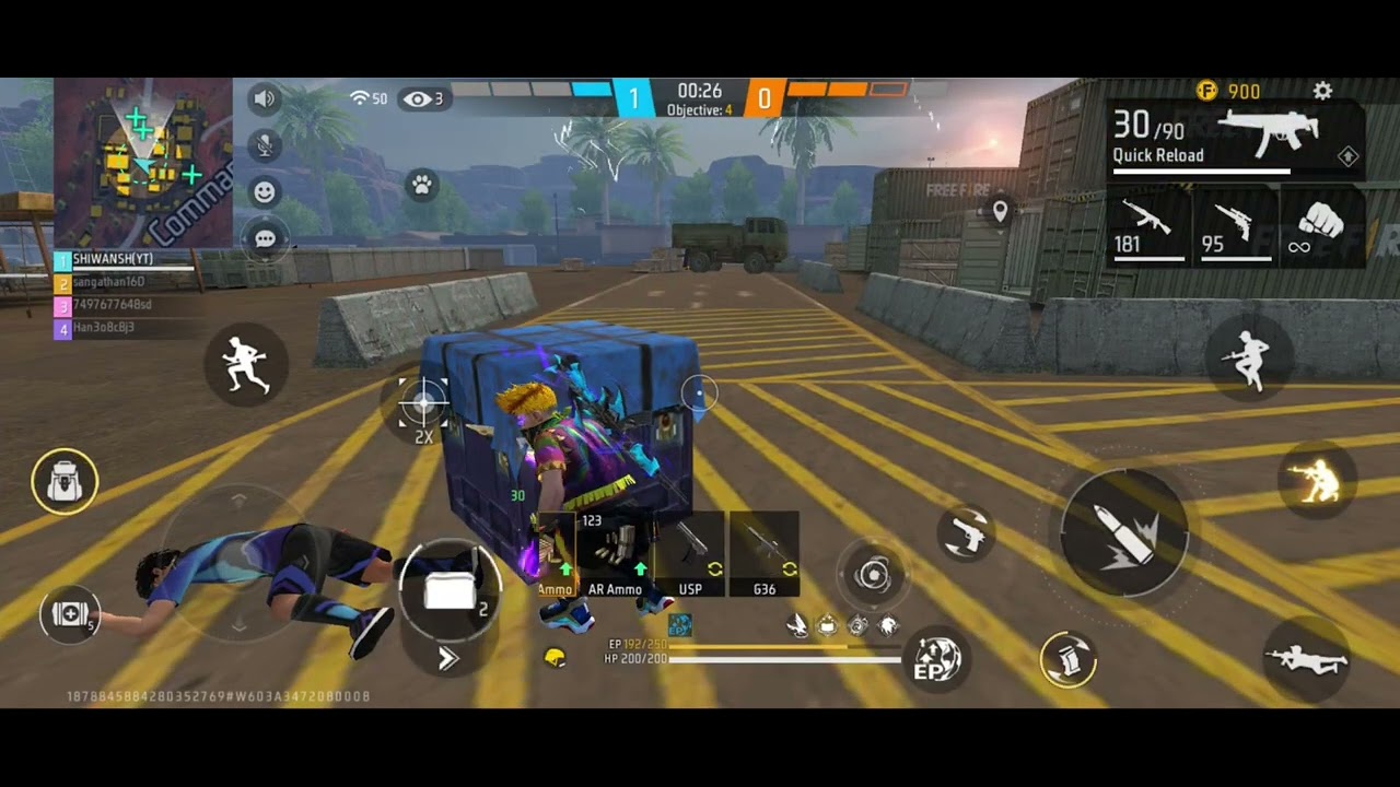 free fire 1v4 - YouTube