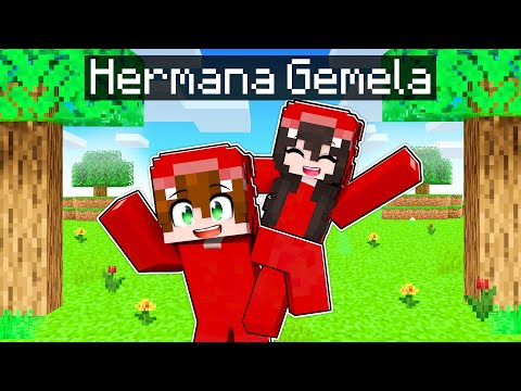 Juego Minecraft con Mi HERMANA GEMELA!