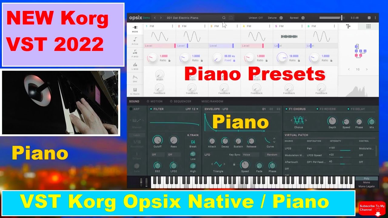 VST Korg Opsix Native / Piano / Studio Sound / NEW VST Korg 2022 - YouTube