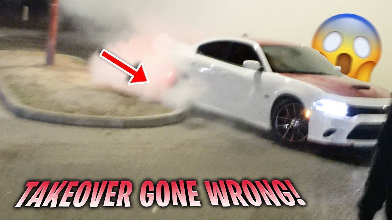 SCAT PACK CRASHES AT TAKEOVER AND GETS PULLED OVER BY COPS! - YouTube