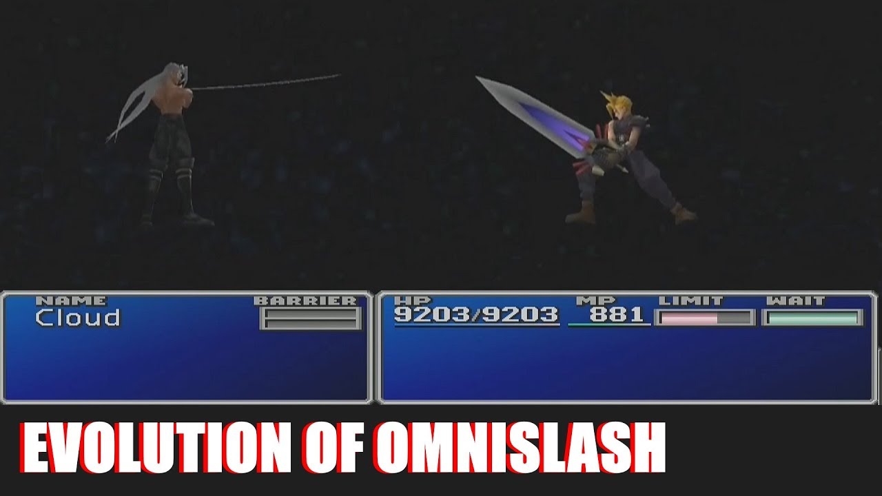 Evolution of Omnislash (1997 - 2018 Cloud Strife Limit Attack PS1 - PS4 ...