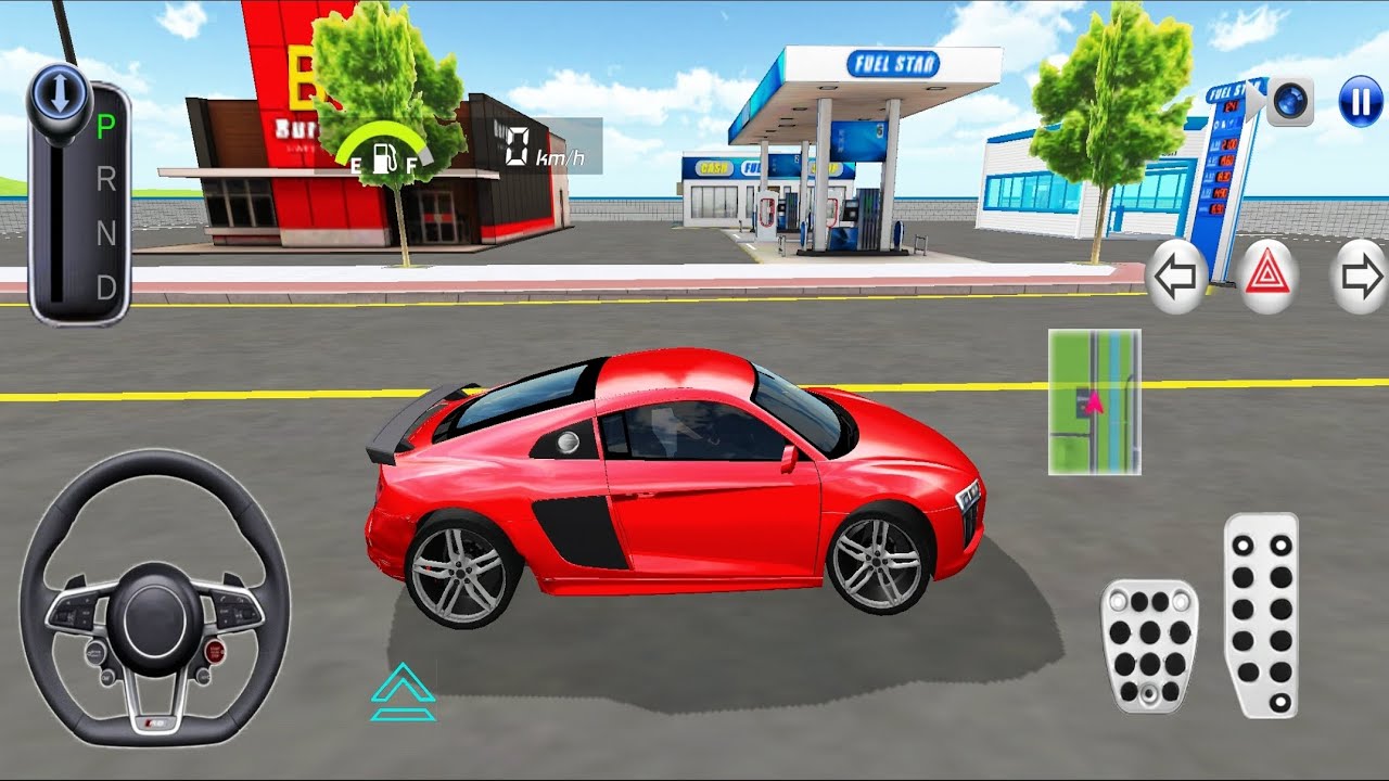 new cars games - red colour cars in 3d driving class game #new - YouTube
