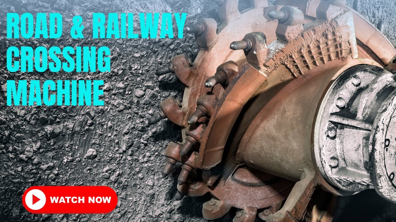 Road crossing machine / road crossing work with boring machine - YouTube