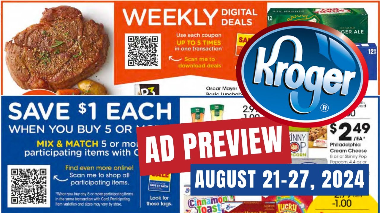 *MEGA SALE* Kroger Ad Preview for 8/21-8/27 | Buy 5 or more Save $1 ...