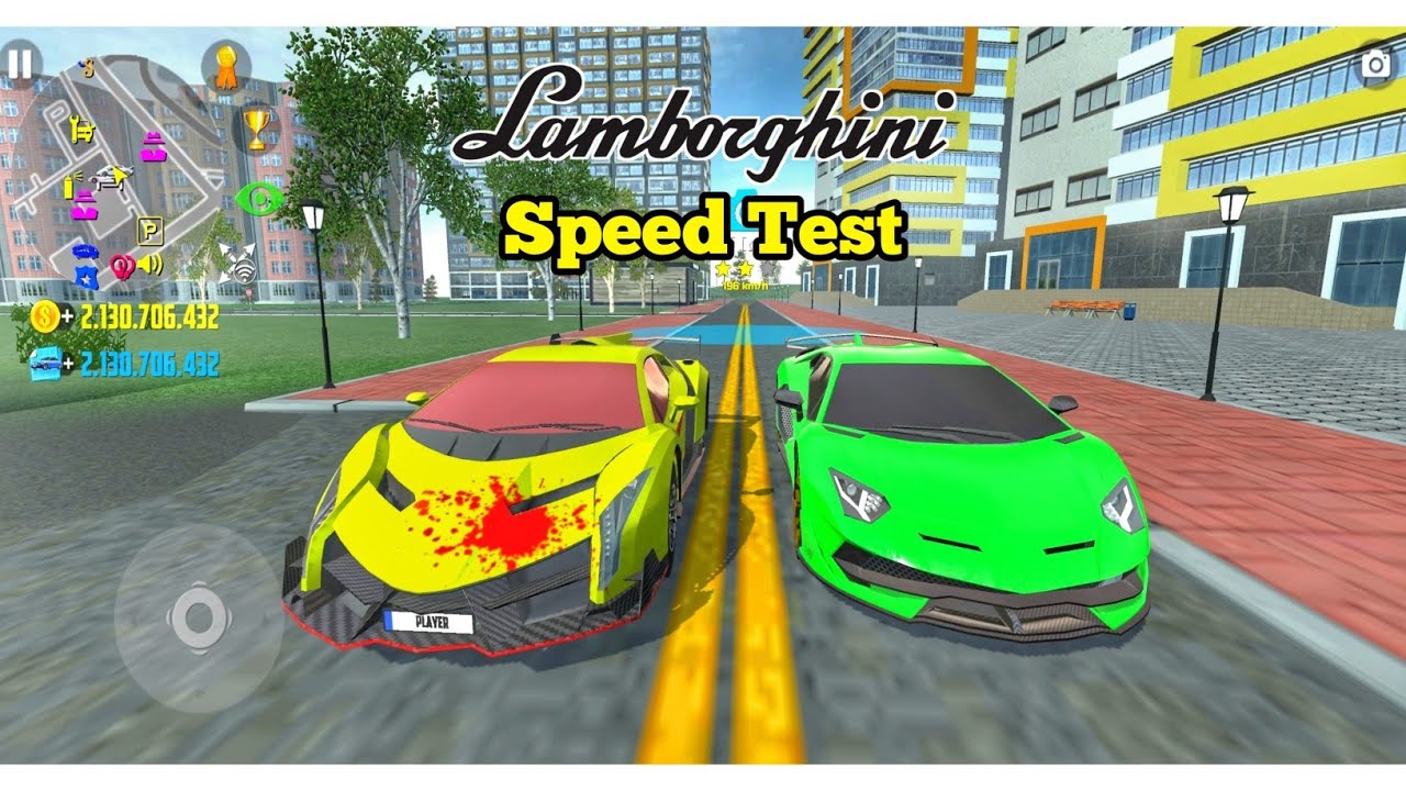 Speed Test Lamborghini Aventador 🆚 Veneno | Car Simulator 2 | Android ...