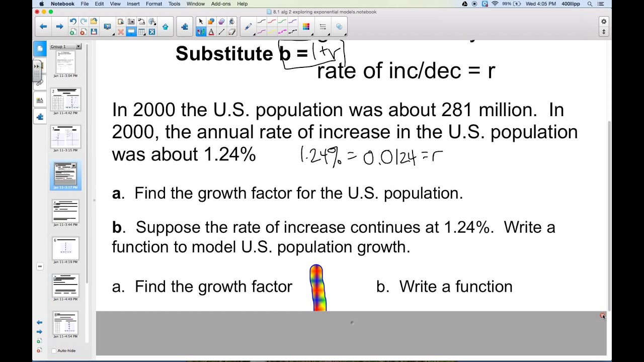 8.1 exploring exponential models - YouTube