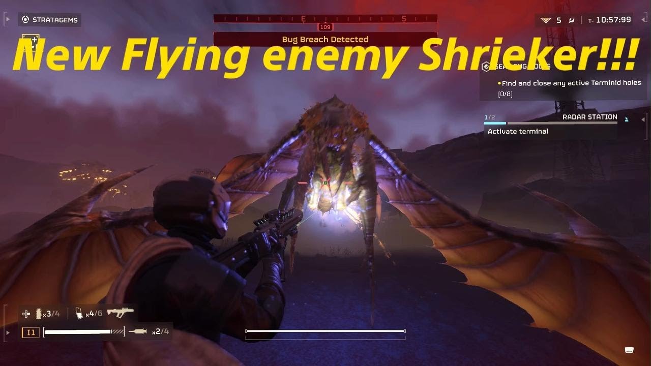 HELLDIVERS 2 New flying enemy "Shrieker" - YouTube