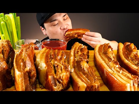 직접만든 부드럽고 쫄깃한 통보쌈 먹방~!! Boiled pork bossam 리얼사운드  ASMR Mukbang(Eating Show)