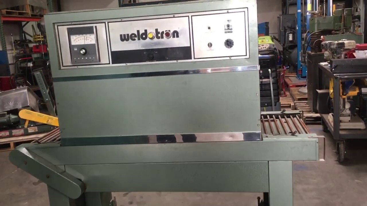 Weldotron 7221 Shrink Wrap Heat Tunnel Packaging Machine 220V 3 Phase - YouTube