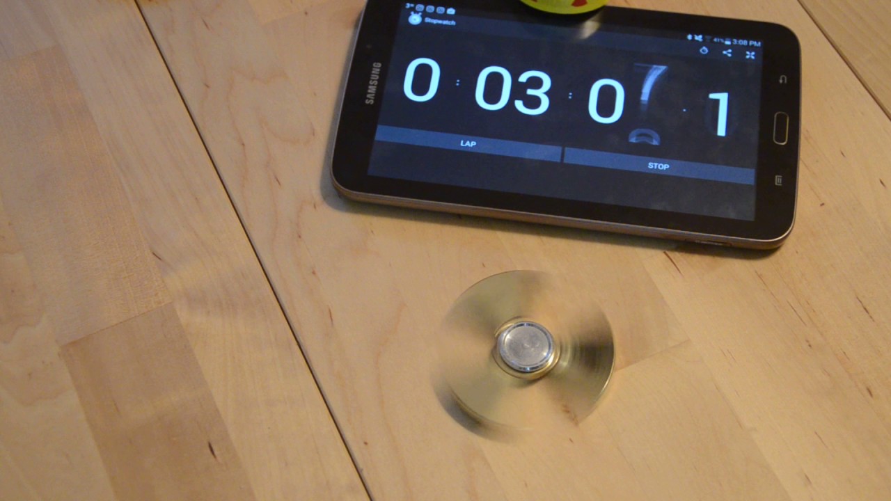 Brass Radioactive Isotope .67 Spinner/Fidget Toy Spin Time - YouTube