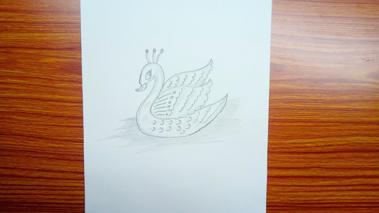 Duck Drawing Easy || How to Draw Duck Step by Step || Duck Scenery ...