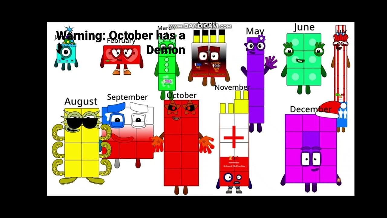Monthblocks band 1-12 - YouTube