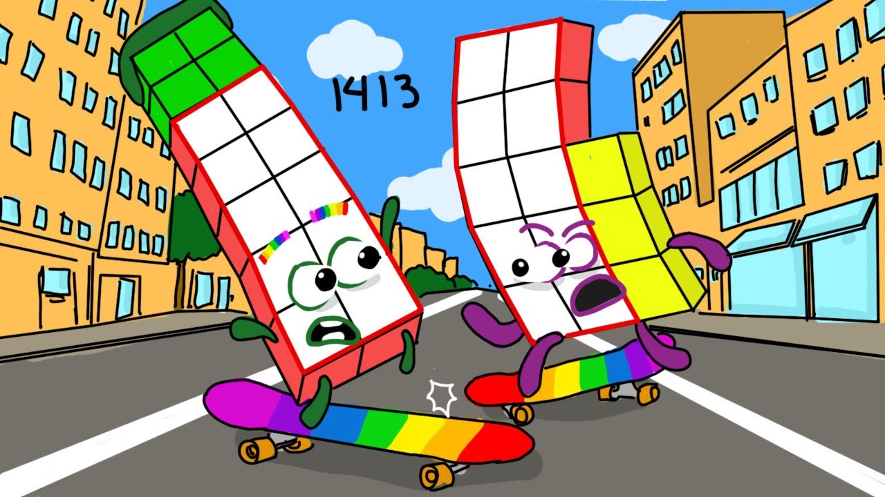 [REQUEST] Numberblocks 14 skateboarding with NB 13 l Numberblocks ...
