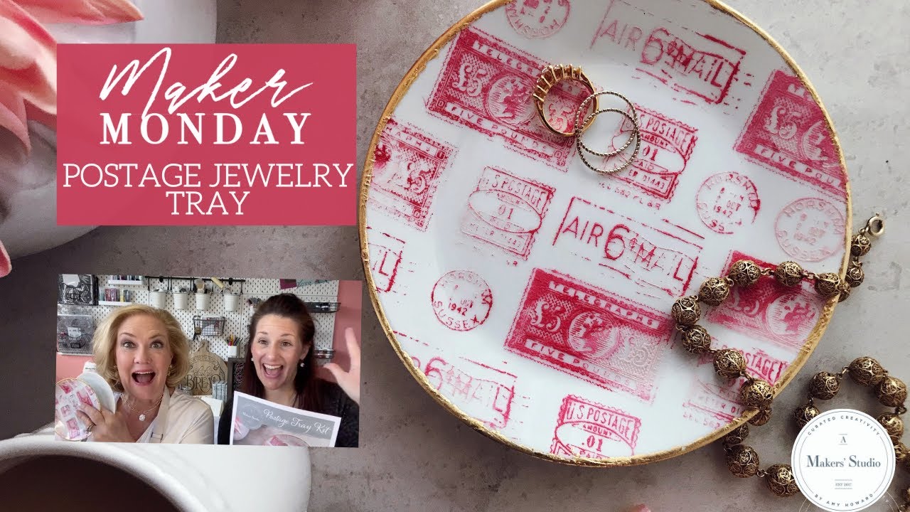DIY Postage Jewelry Tray 😍 | A Makers' Studio - YouTube