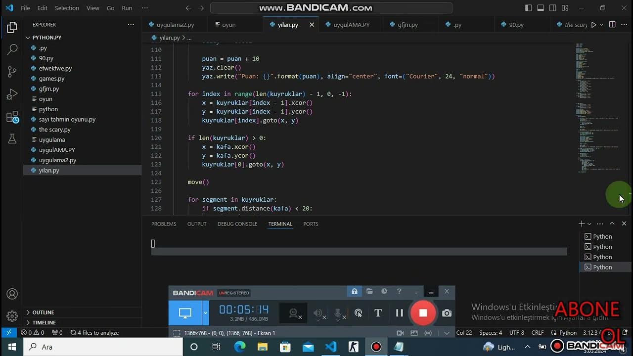 python ile oyun yapımı #1 - YouTube