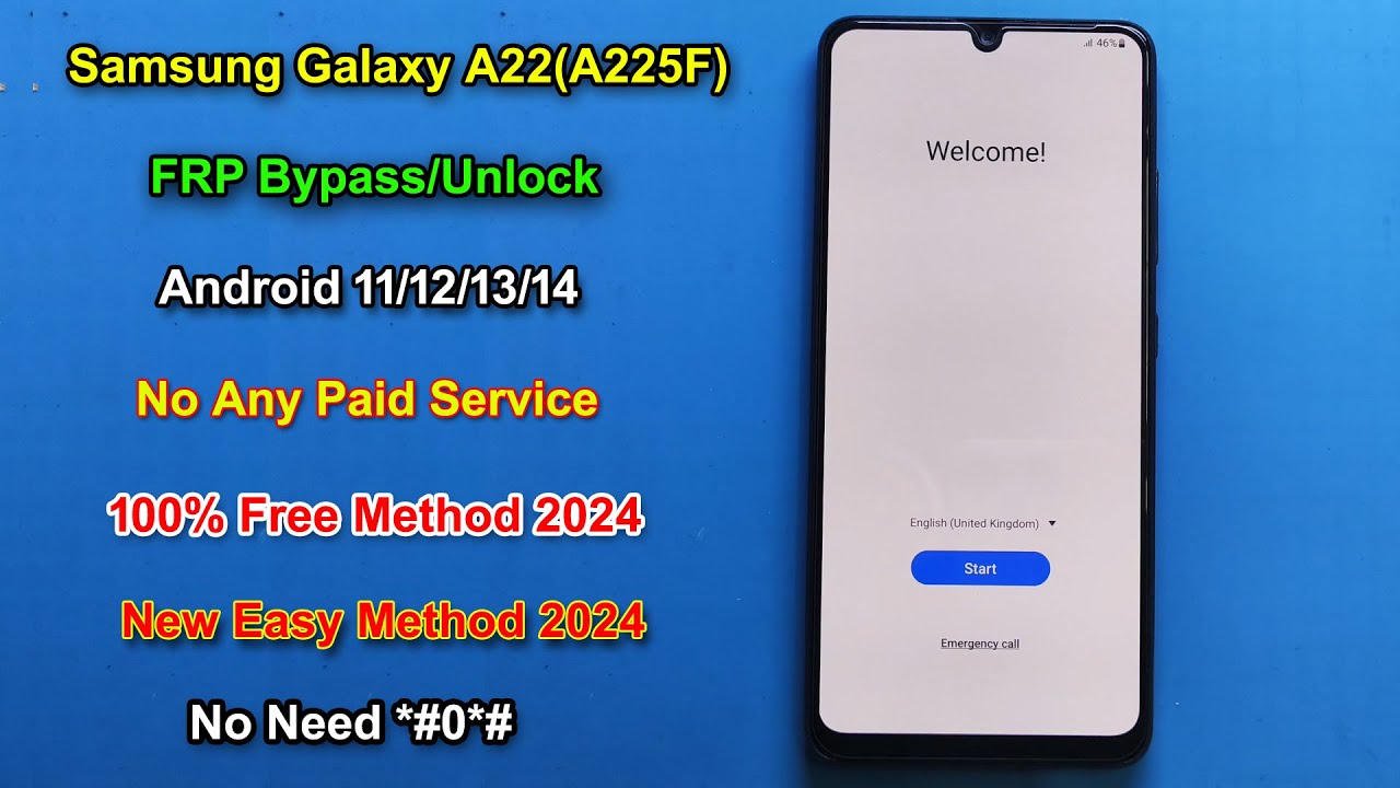 Samsung Galaxy A22 (A225F) FRP Bypass Android 12/13 | Gmail/Google Lock ...