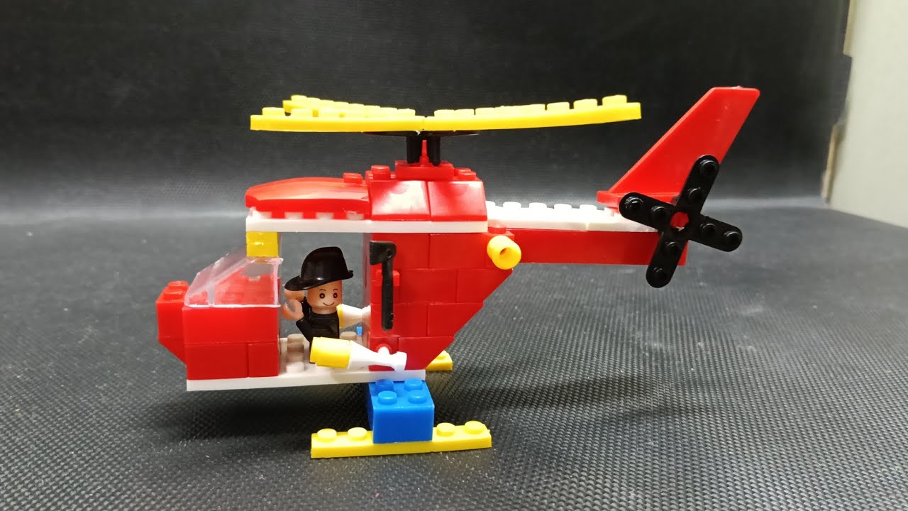 I Made a Fire Rescue Helicopter Using Building Bricks | How to Make ...