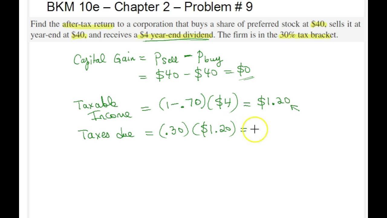 Investments - Chapter 2 Problem 9 - YouTube