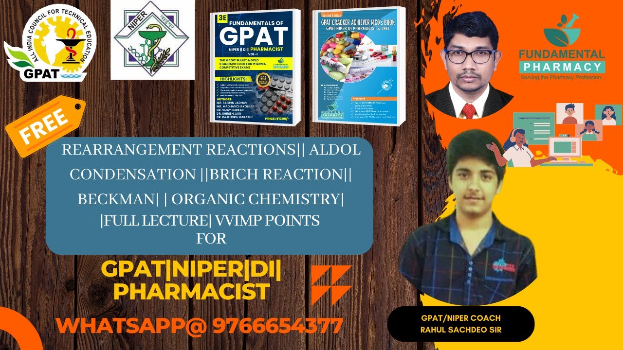 REARRANGEMENT REACTIONS||ALDOL CONDENSATION ||BRICH REACTION||BECKMAN ...
