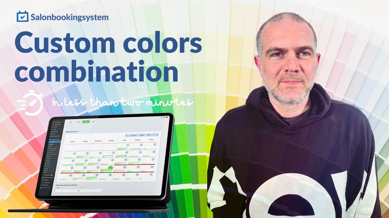 How to customize the colors combination of WordPress booking form - YouTube