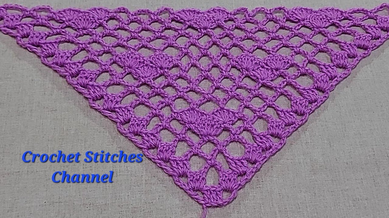 Crochet Shawl easy tutorial step by step - YouTube