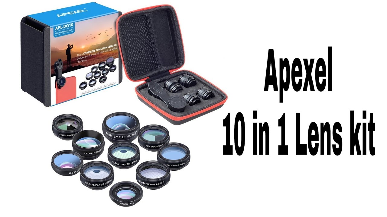 Apexel 10 in 1 lens kit in cheap price //Lens for smartphone //Lens ...