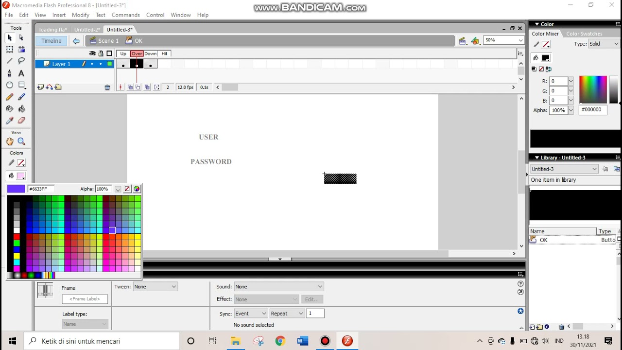 Cara membuat tombol login pada Macromedia Flash 8 - YouTube