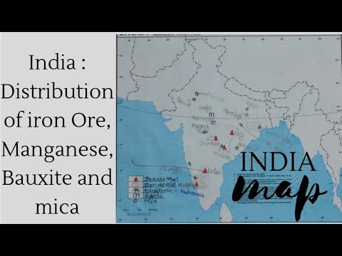 India, Distribution of iron ore, manganese, Bauxite and mica | INDIA ...
