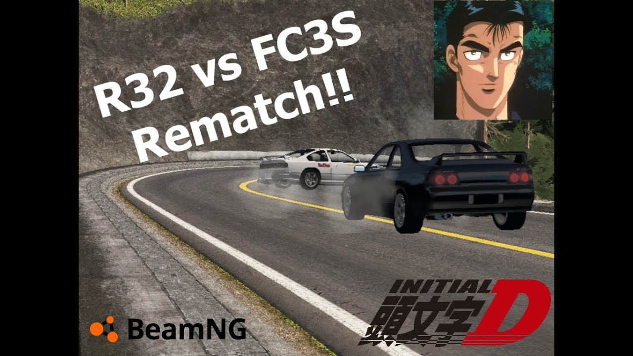 BeamNG Drive/ R32 vs FC3S Rematch/ Nakazato Defeats Ryosuke - YouTube