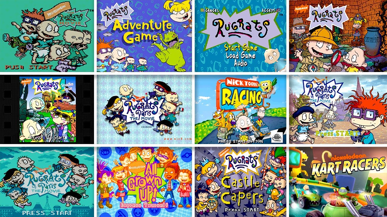 Evolution Of Rugrats Video Games Start Screen intro (1996 - 2023) - YouTube