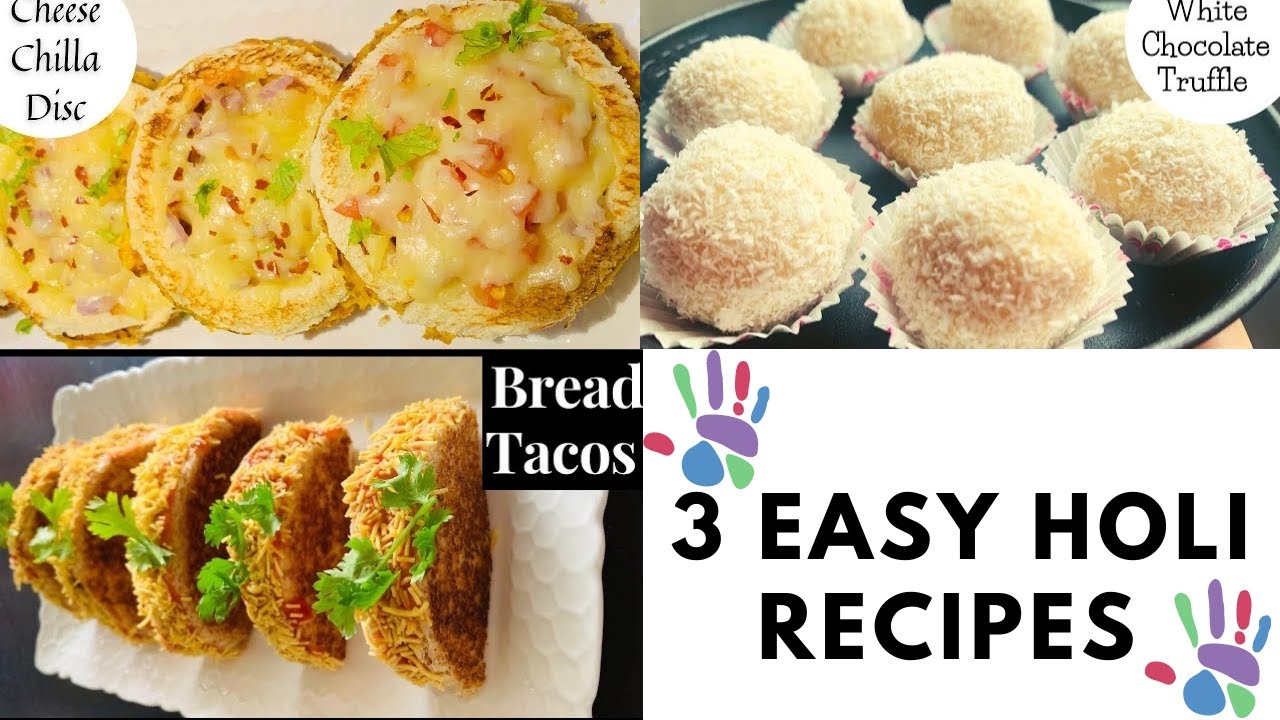 easy holi festival recipes | holi sweets and snacks | traditional holi ...