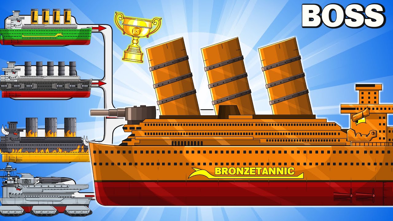 MEGA BOSS: BRONZETANNIC vs MEGA TANK - Cartoons about tank/Nina tank ...